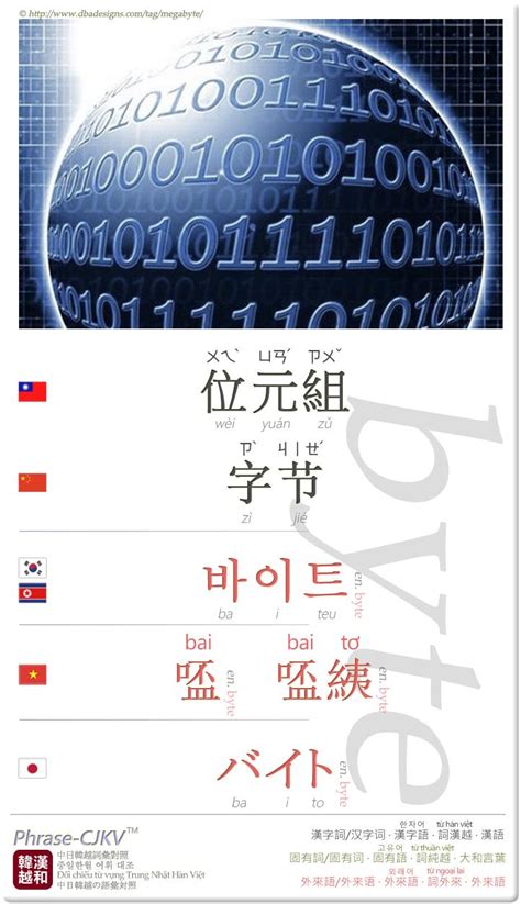 中文詞彙地區差異比較——11「字節」與「位元組」
