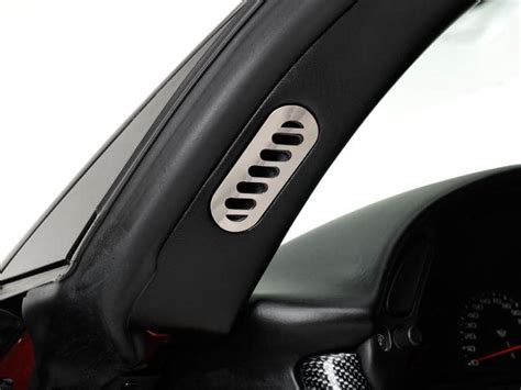 American Car Craft Corvette Pillar Vent Covers 2pc Polished