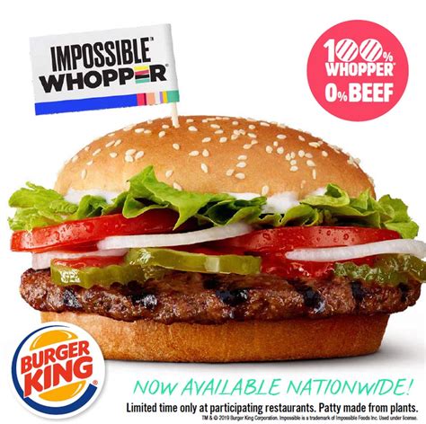 Burger King Is Bringing Its Plant Based Impossible Whopper To