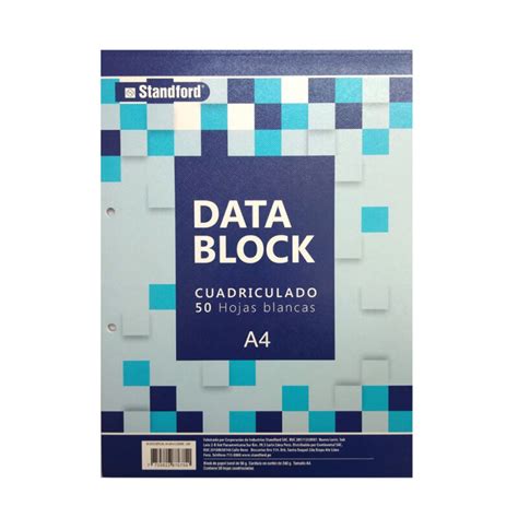 Block Especial A4 Data Block Cuadriculado Utilbazar