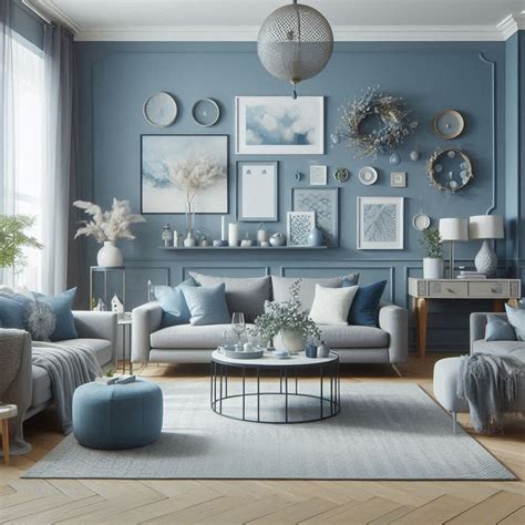Blue Aesthetic Living Room