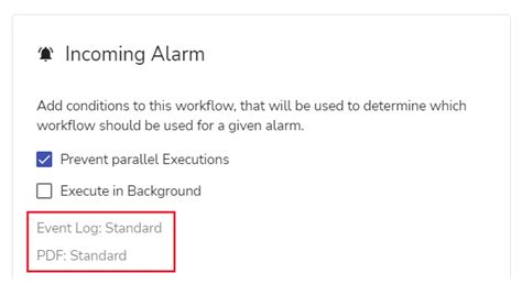 Event Logging Settings On The Workflow Level Evalink Documentation