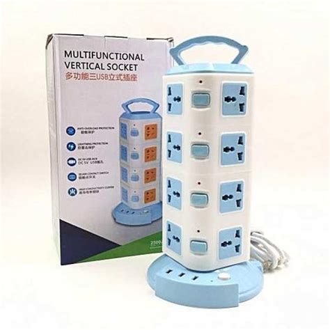 Best Deals For Multifunctional Vertical Socket 2500w 12 Ac Socket 3 Usb Socket In Nepal