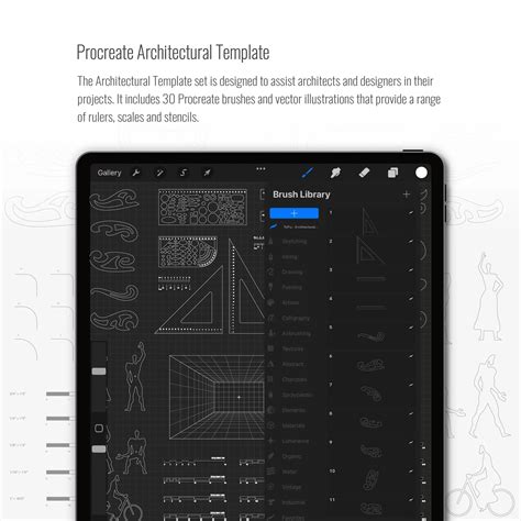 Procreate Architectural Template Brushset And Illustrations Toffu Co