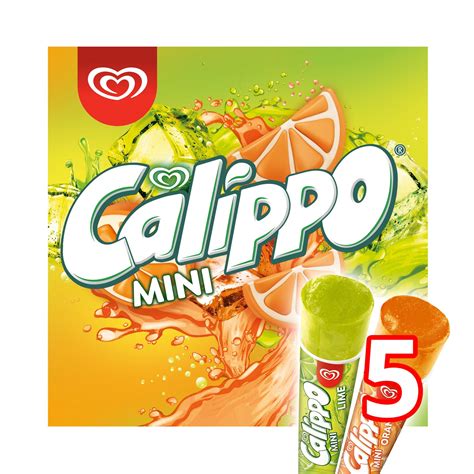Heartbrand Calippo Mini Ice Lollies Orange & Lemon-Lime 5 x 80 ml | Ice ...