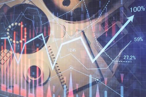 Premium Photo Multi Exposure Of Forex Chart Drawing And Work Table