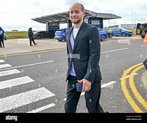 Towcester Uk 07th July 2024 Billy Monger Arrives Into The Paddock