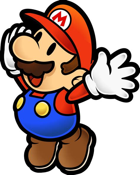 File Pmttyd Mario Waving Artwork Png Super Mario Wiki The Mario Encyclopedia