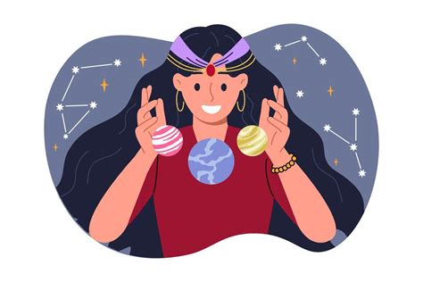 Woman Fortune Teller Is Interested In Astrology Predicting Future By