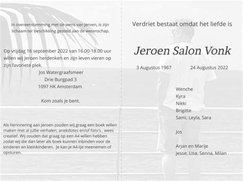 In Memoriam Jeroen Vonk Het Amsterdamsche Voetbal