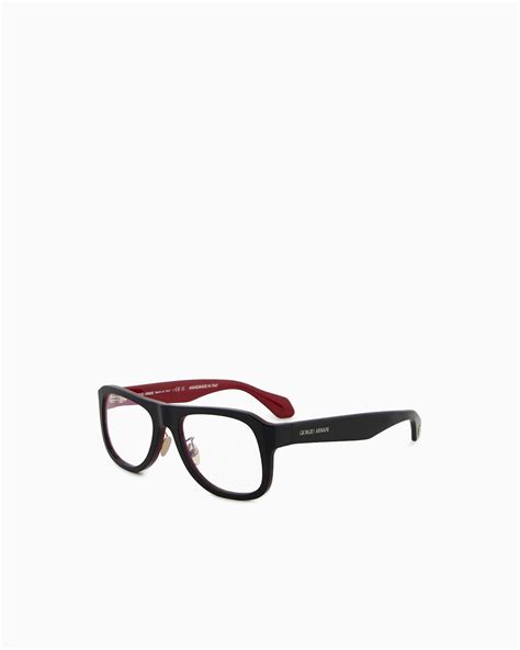 Mens Rectangular Glasses Giorgio Armani
