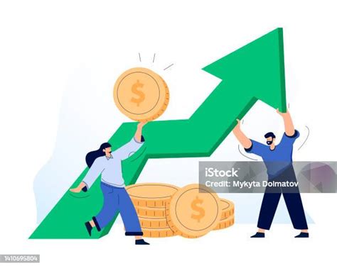 금융 성장 일러스트 세트 투자를 분석하고 재정적 성공과 돈 성장을 축하하는 캐릭터 돈 돈벌이에 대한 스톡 벡터 아트 및 기타 이미지 돈벌이 비즈니스 기업 비즈니스