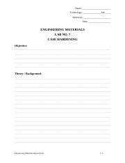 Engineering Materials Lab Case Hardening Objectives Theory Course Hero