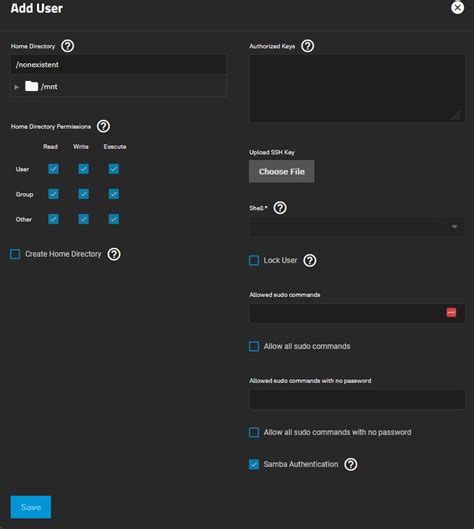 Cannot Create New User Truenas Community