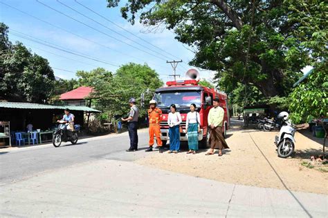တပ်ကုန်းမြို့၌ ဘင်္ဂလားပင်လယ်အော်တွင် ဖြစ်ပေါ်နေသည့် မုန်တိုင်းဘေးအန္တရာယ်ဆိုင်ရာ အသိပညာပေးန