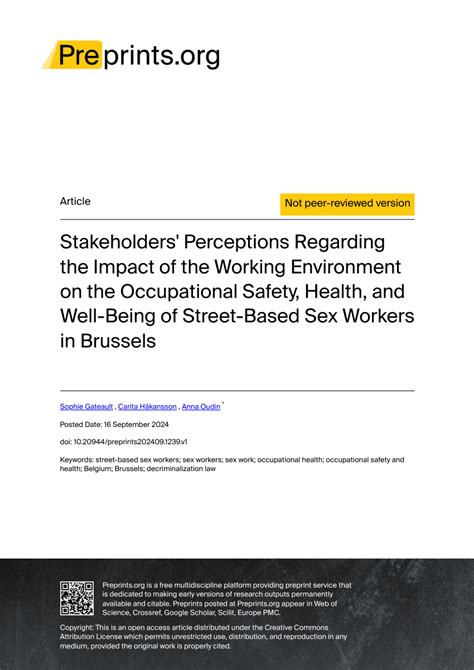 Pdf Stakeholders Perceptions Regarding The Impact Of The Working