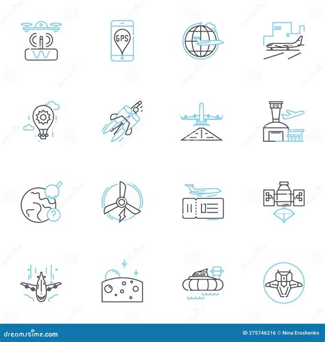 Load Management Linear Icons Set Optimization Efficiency Demand Power Control Distribution