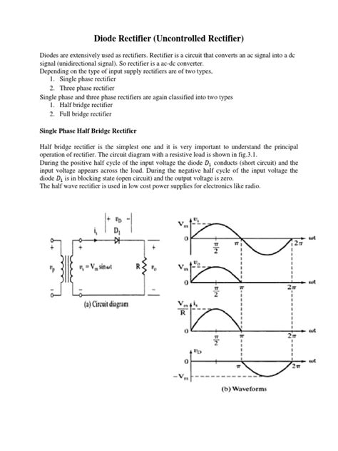 Lec 4 Diode Rectifier Part 1 Pdf