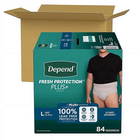 Depend Fresh Protection Plus For Men Large 84 Ct Ultimate Absorbency