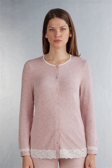 Modal And Lace Button Down Top Intimissimi