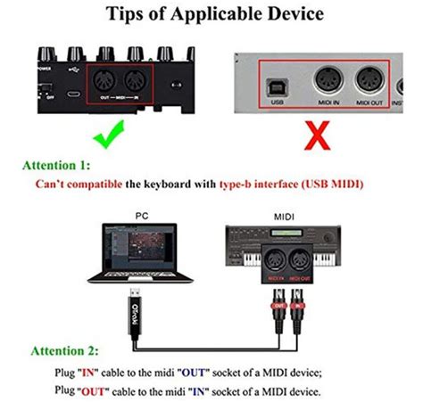 Otraki Usb Midi Cable Interface 5 Pin Din 6 5ft Midi A Usb Envío Gratis
