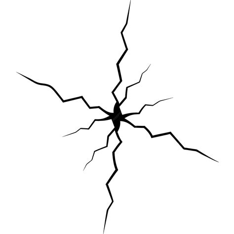 Premium Vector Crack Icon Line Black Color Vector Art Illustration