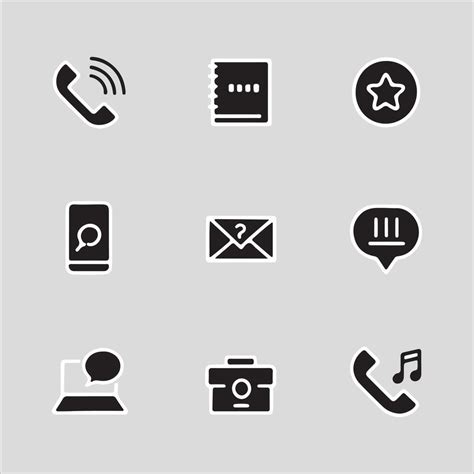 Essential Black Office Icons 53582023 Vector Art At Vecteezy