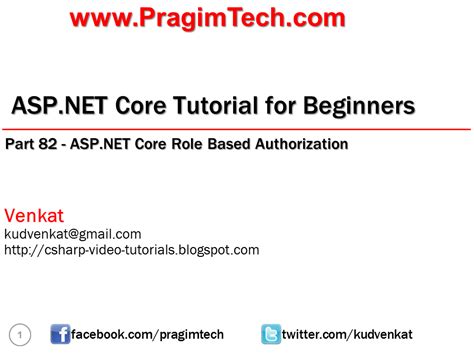 Sql Server Net And C Video Tutorial Aspnet Core Role Based Authorization Slides
