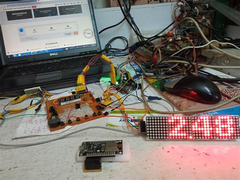 Simple Dot Matrix Clock Using Node Mcu 5 Steps With Pictures Instructables