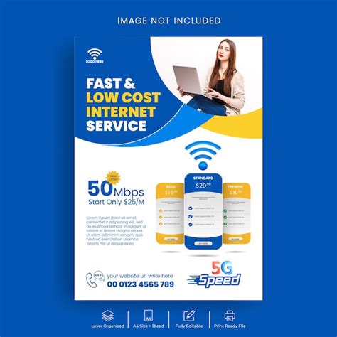 Premium Vector Internet Provider And Telecommunication Technology Poster Or Flyer Brochure