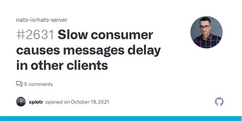 Slow Consumer Causes Messages Delay In Other Clients · Issue 2631 · Nats Ionats Server · Github