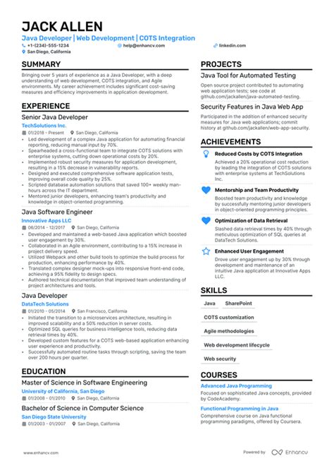 8 Java Developer Resume Examples Guide For 2023 8 Java Developer Resume Examples Guide For 2023