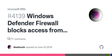 Windows Defender Firewall Blocks Access From Wsl2 · Issue 4139