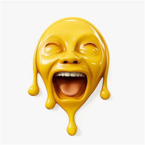 Melting Face Emoji On White Background High Quality 4k Hdr 30689777