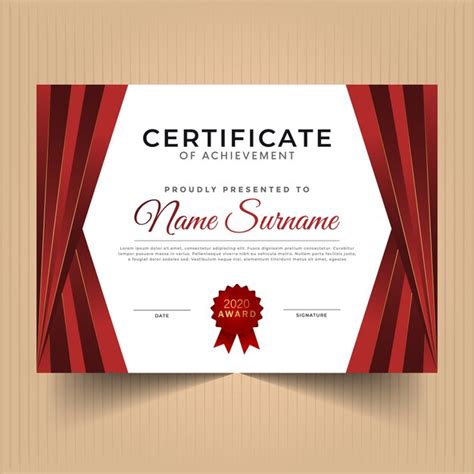 현대적인 디자인의 졸업장 프리미엄 벡터