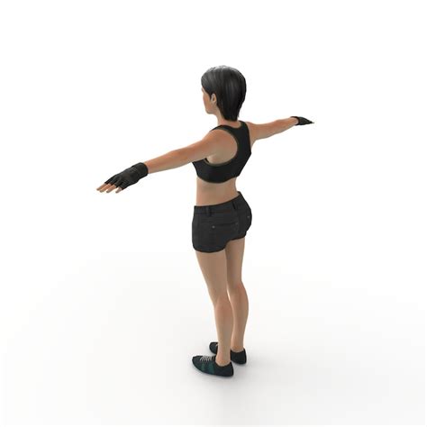 Premium Photo Woman In A Dress 3d Modelling