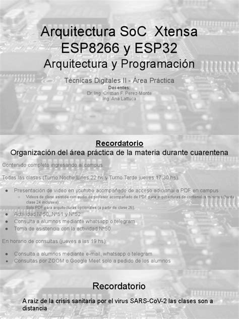 arquitectura soc xtensa esp8266 y esp32 arquitectura y programación