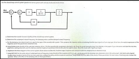 solved for the closed loop control system positional servo
