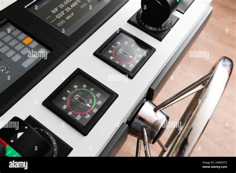 Azimuth Thrusters Angle Indicators Mounted In A Tug Boat Control Panel