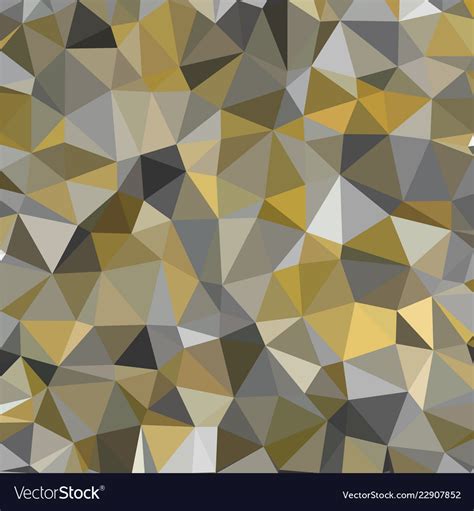 Gold Triangular Low Poly Mosaic Abstract Pattern Vector Image