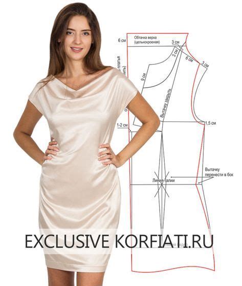 Выкройка платья с драпировкой качели от Анастасии Корфиати Выкройки платья для женщин Образец
