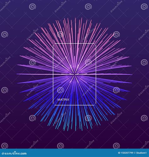 3d Abstract Sphere Array With Dynamic Particles Modern Science And