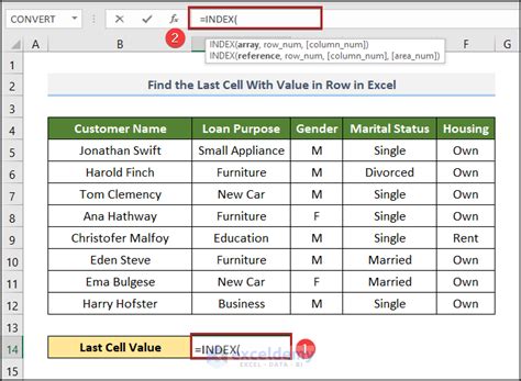 How To Find Last Cell With Value In A Row In Excel 6 Ways
