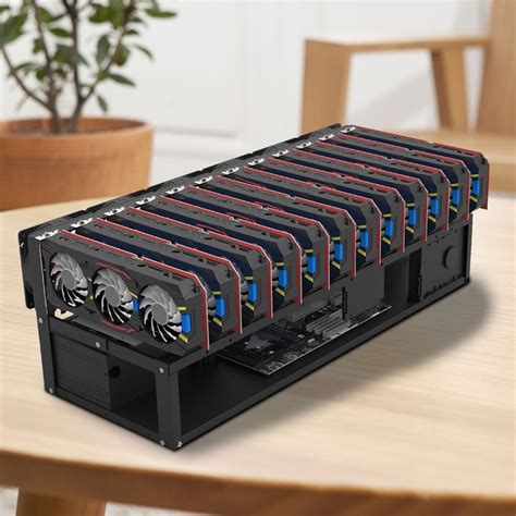 Buy Mining Rig Frame 6 Gpu Steel Open Air Miner Mining Computer Frame Rig Case For Crypto Coin