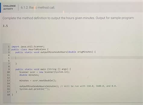 Solved Challenge Activity 612 Basic Method Call Complete