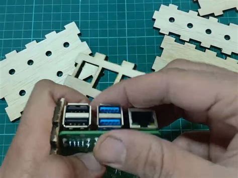 Raspberry Pi 4 Case Wooden Shell Box Template Laser Cut File Vectors File