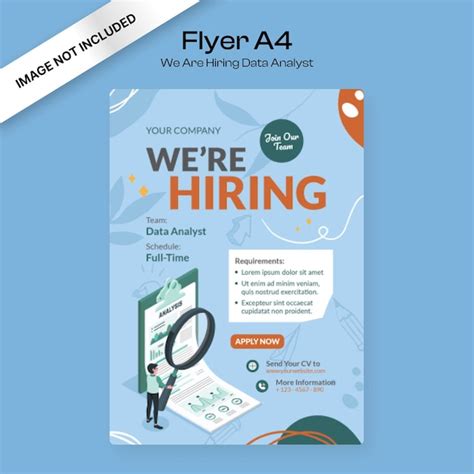 Premium Vector Were Hiring Data Analys Flyer Template