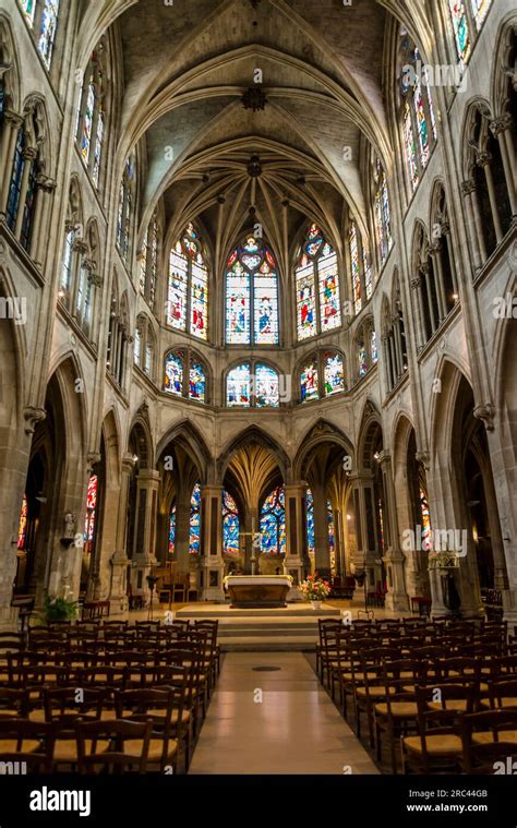 The Nave Facing The Choir And Apse Church Of Saint Séverin A Roman