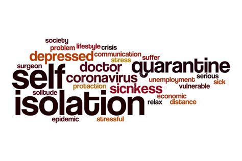 Self Isolation Word Cloud Concept Stock Illustration Illustration Of