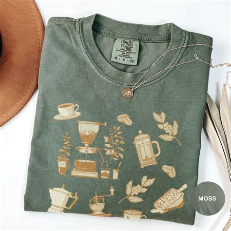Vintage Coffee Graphic Shirt Comfort Colors®oversized Tshirt For Women